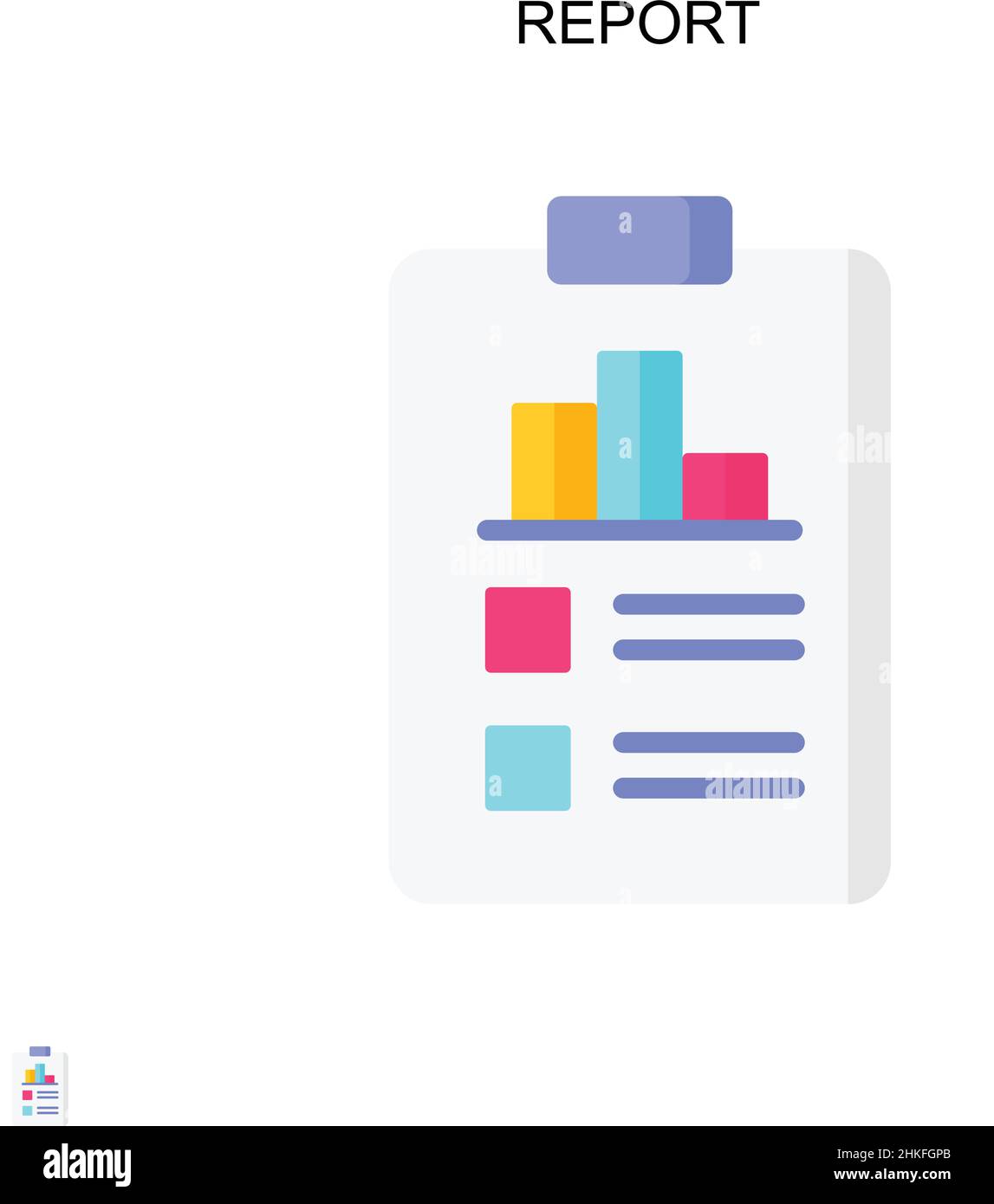 Report Simple vector icon. Illustration symbol design template for web ...