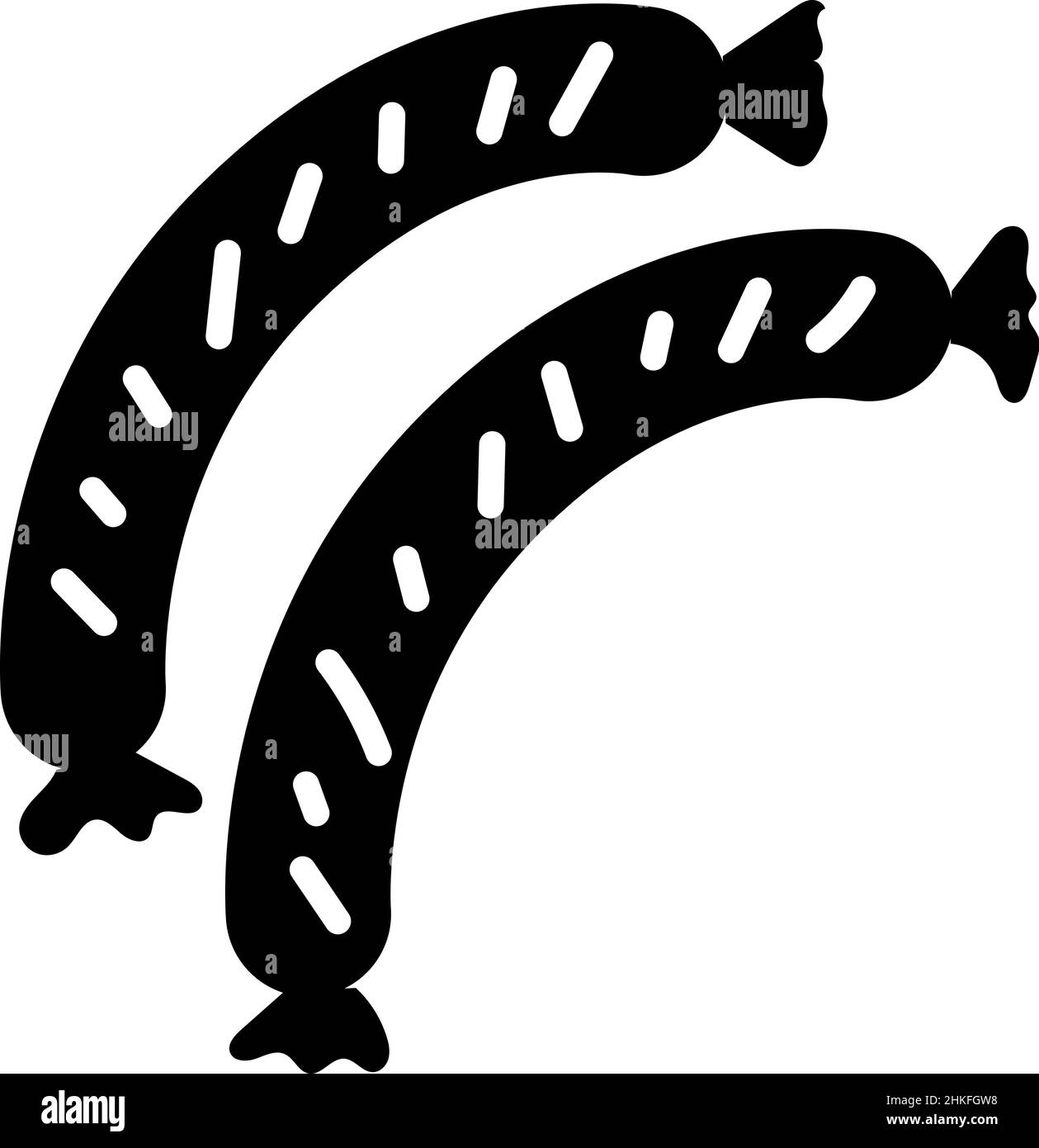 Sausage Glyph Icon Food Vector Stock Vector Image & Art - Alamy