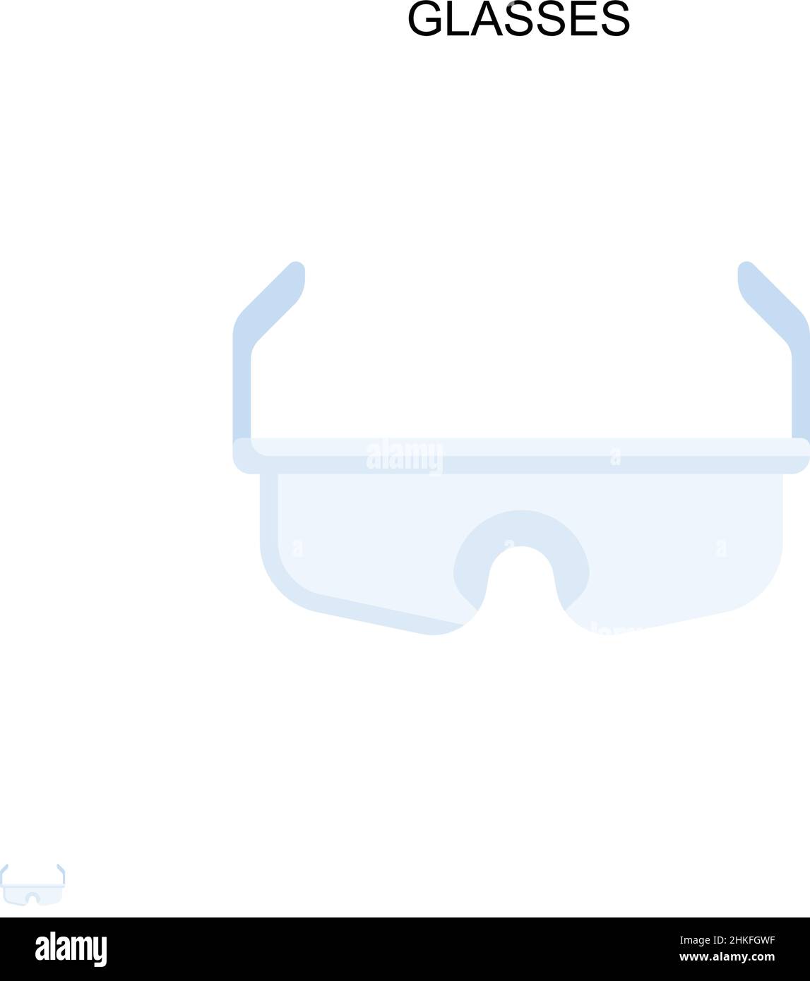 Glasses Simple vector icon. Illustration symbol design template for web ...