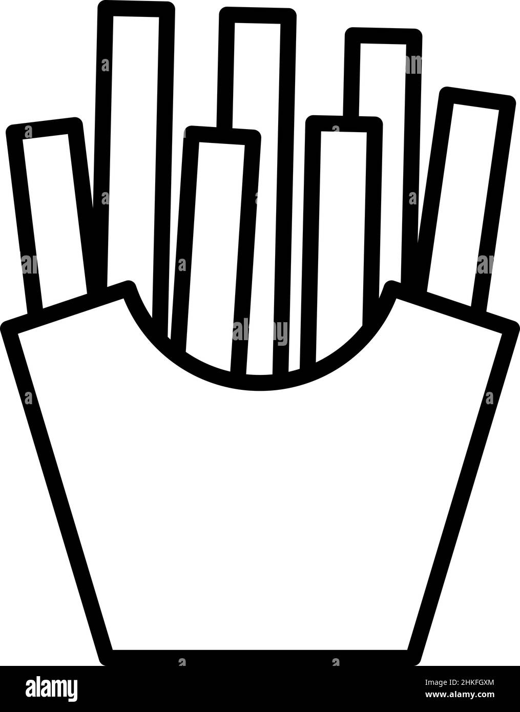 French Fries Outline Icon Food Vector Stock Vector Image & Art - Alamy