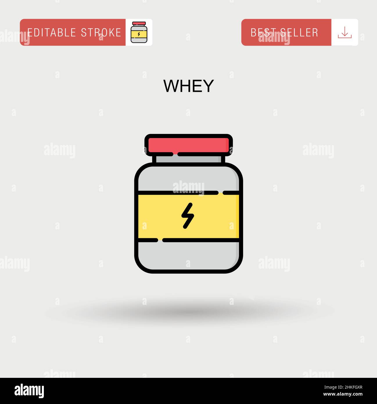 Jar whey protein powder Stock Vector Images - Alamy