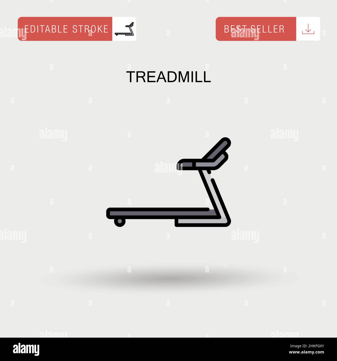 Treadmill Simple vector icon Stock Vector Image & Art - Alamy