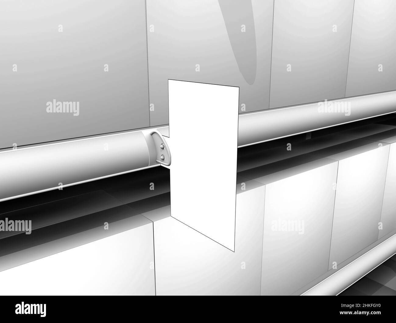 Wobbler Stopper Mockup 3D Rendering Stock Photo - Alamy