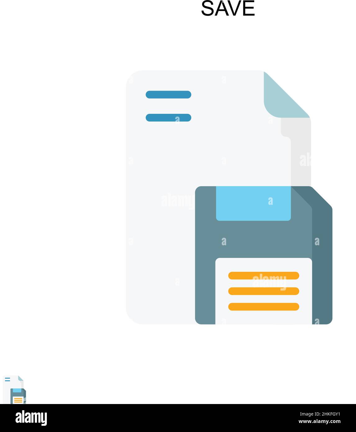 Save Simple vector icon. Illustration symbol design template for web ...