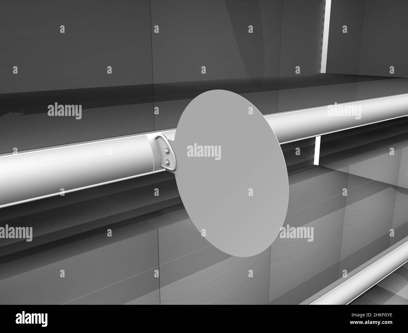 Wobbler Stopper Mockup 3D Rendering Stock Photo - Alamy