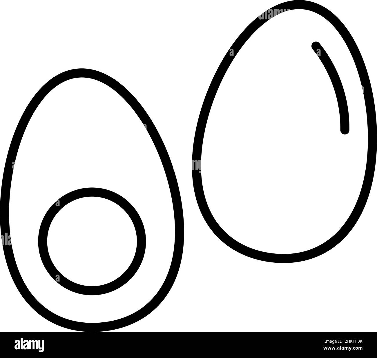 Egg Outline Icon Food Vector Stock Vector Image & Art - Alamy