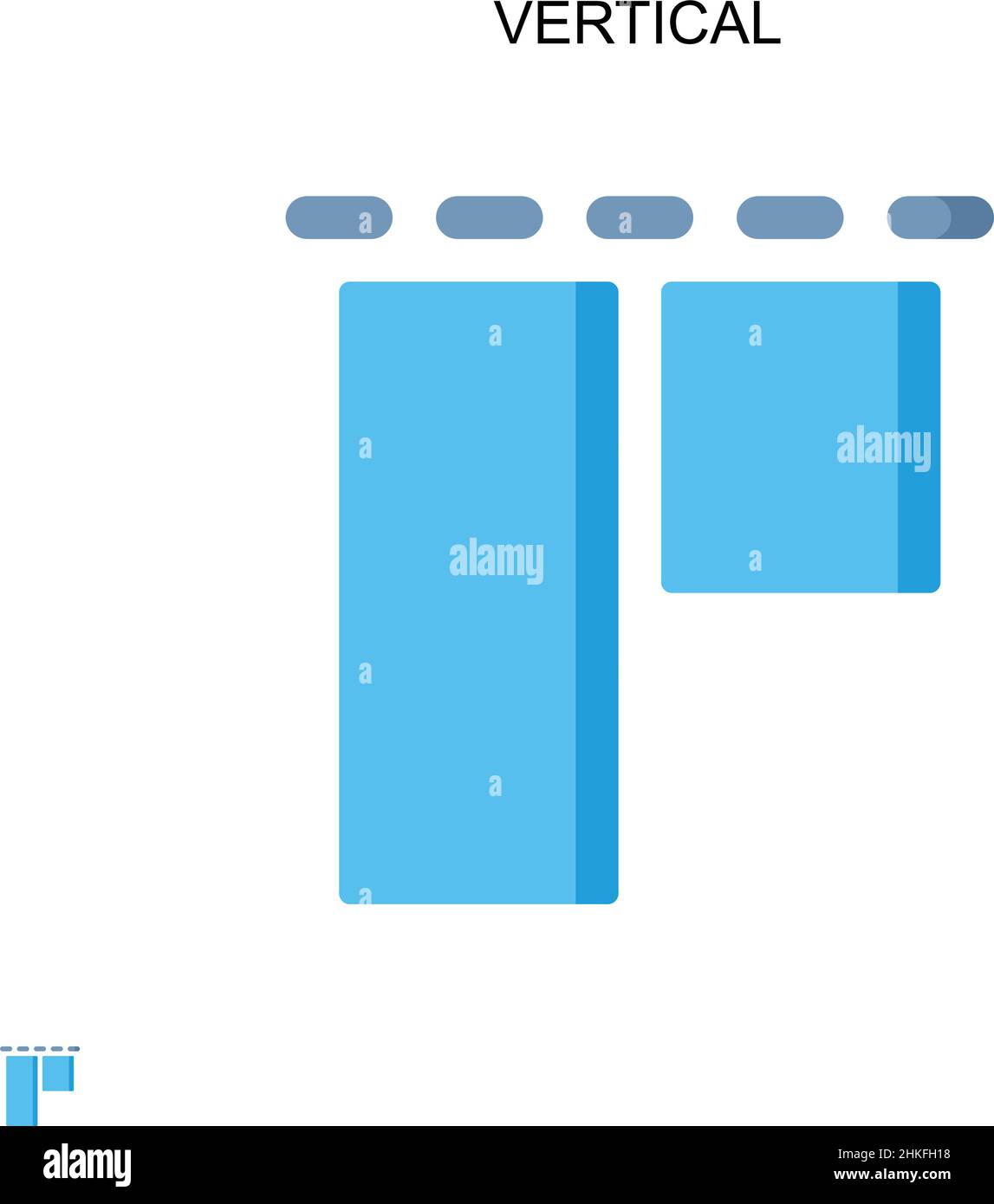 Vertical Simple vector icon. Illustration symbol design template for ...