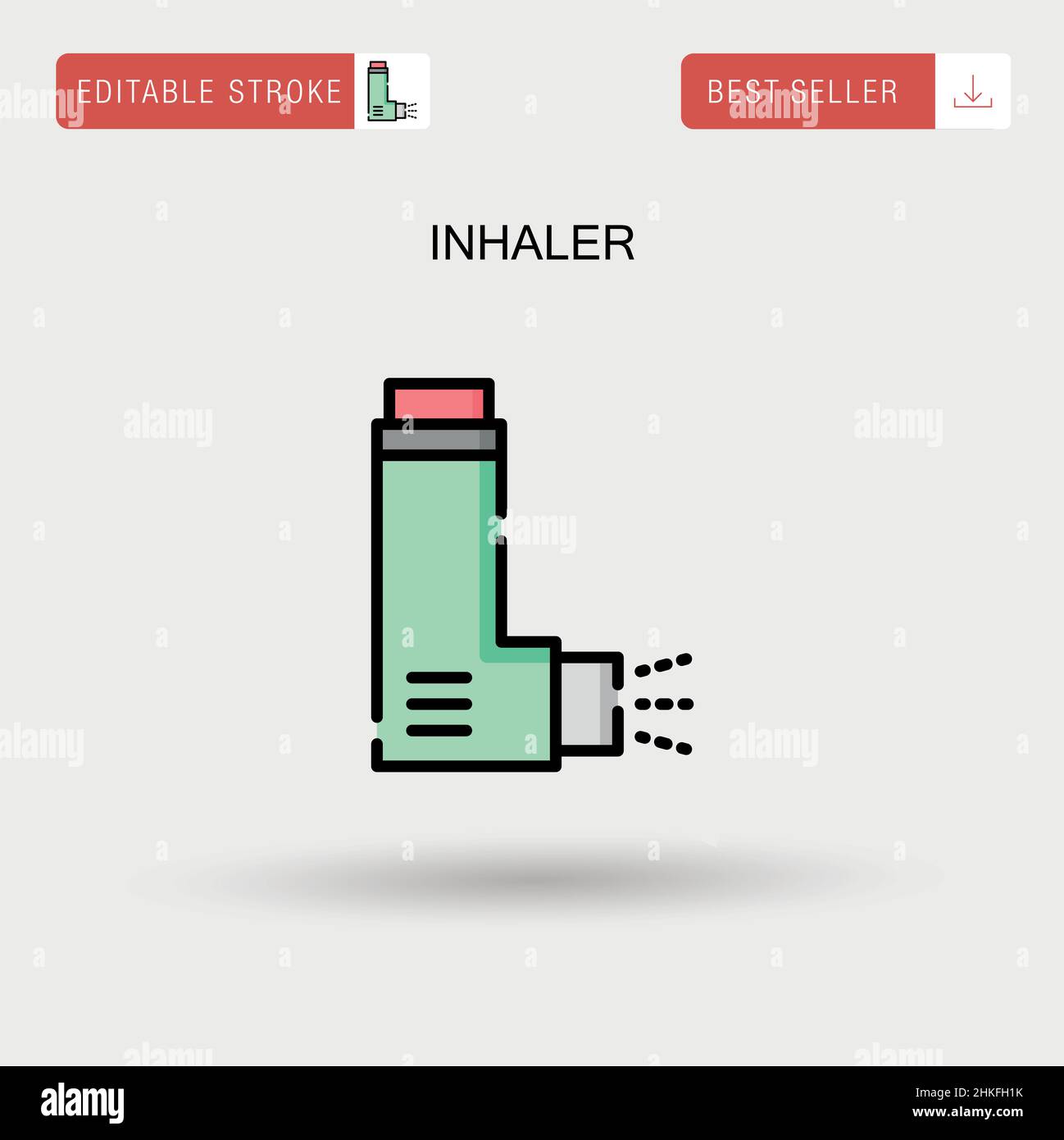 Inhaler Simple vector icon Stock Vector Image & Art - Alamy