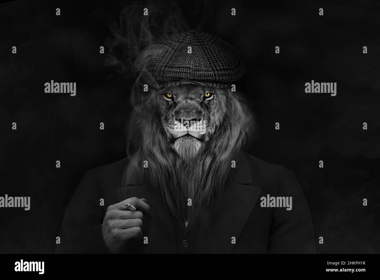 Man in the form of a Lion mammal Mafia style , The Lion person , animal ...