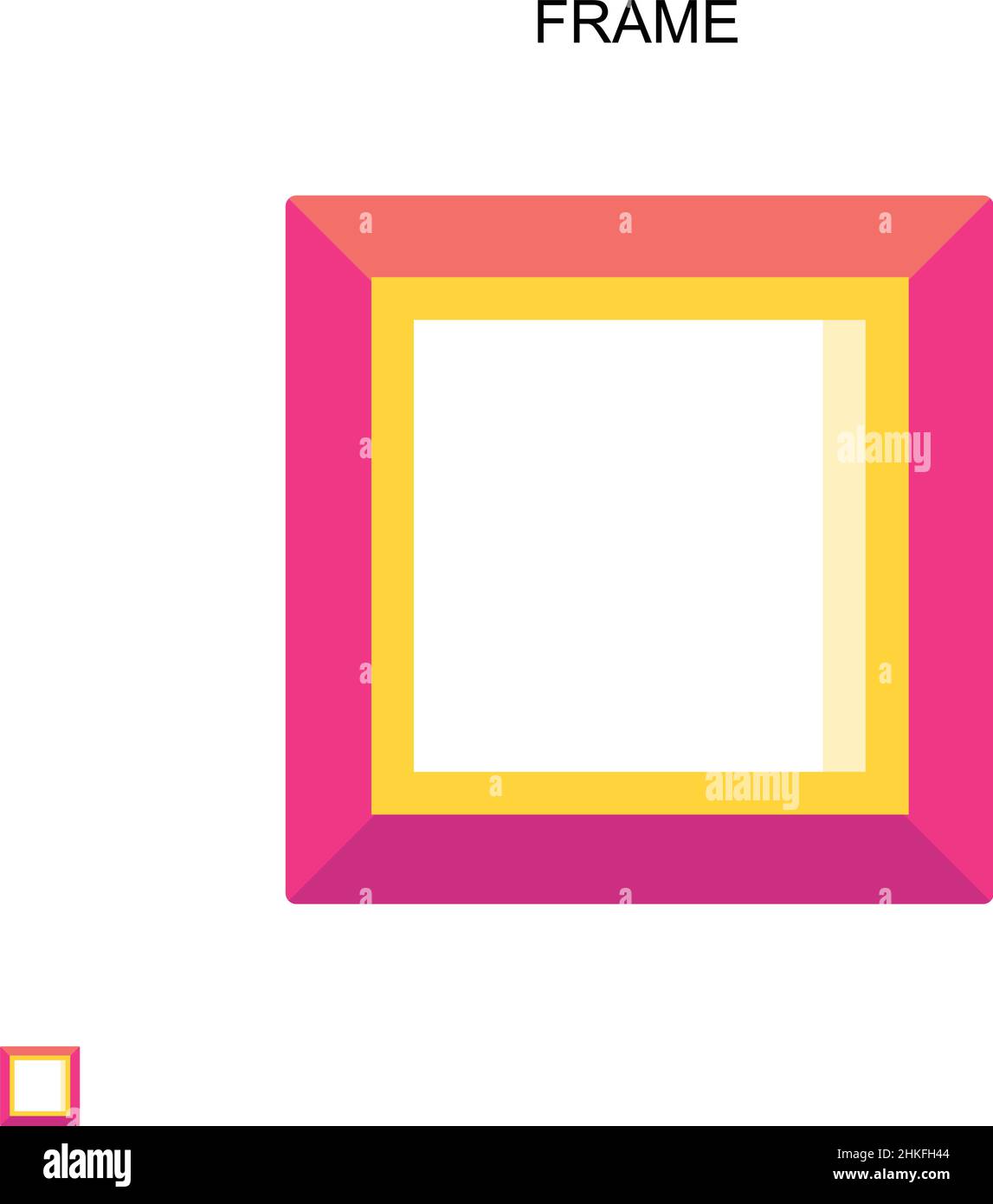 Frame Simple vector icon. Illustration symbol design template for web ...