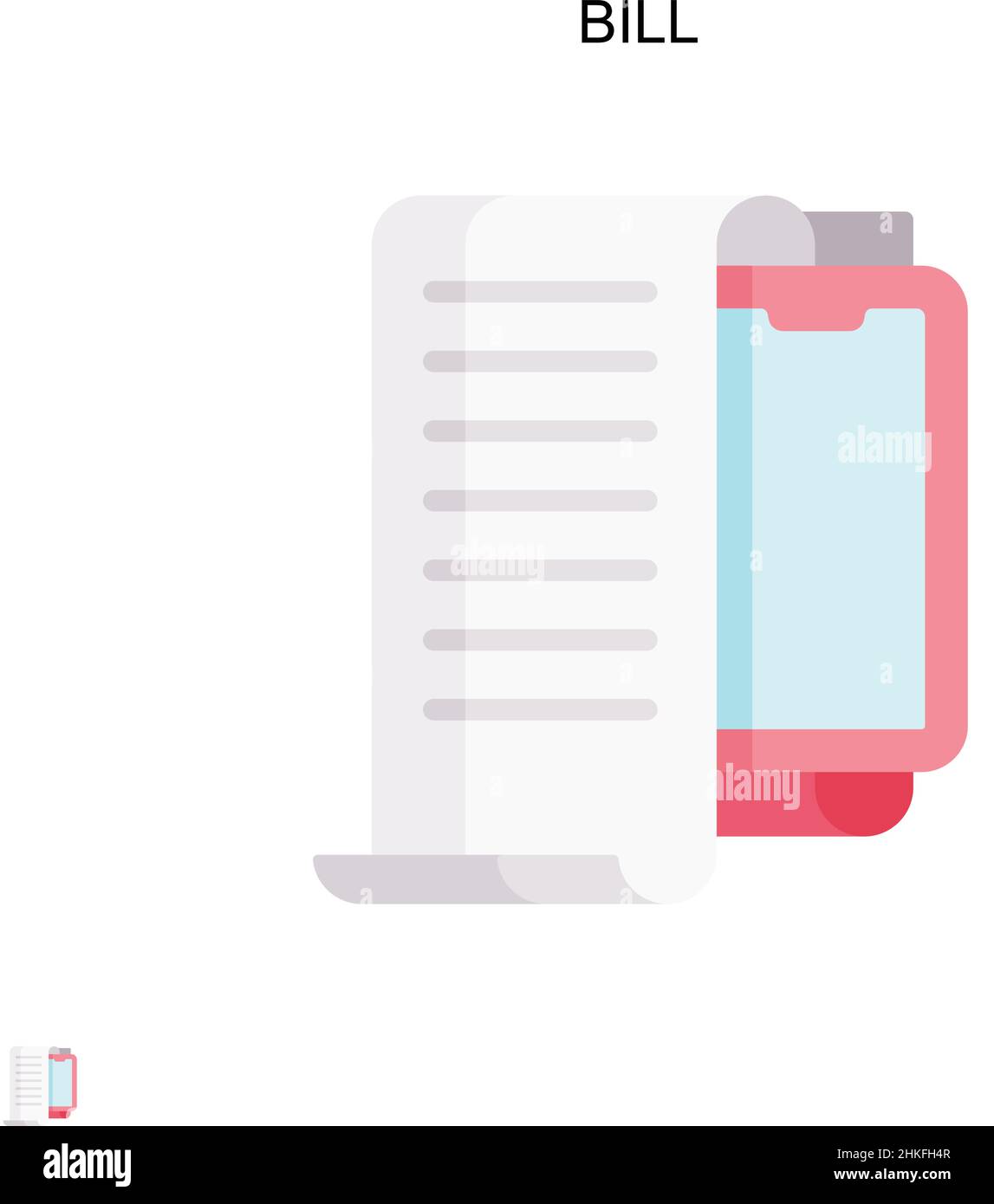 Bill Simple vector icon. Illustration symbol design template for web ...