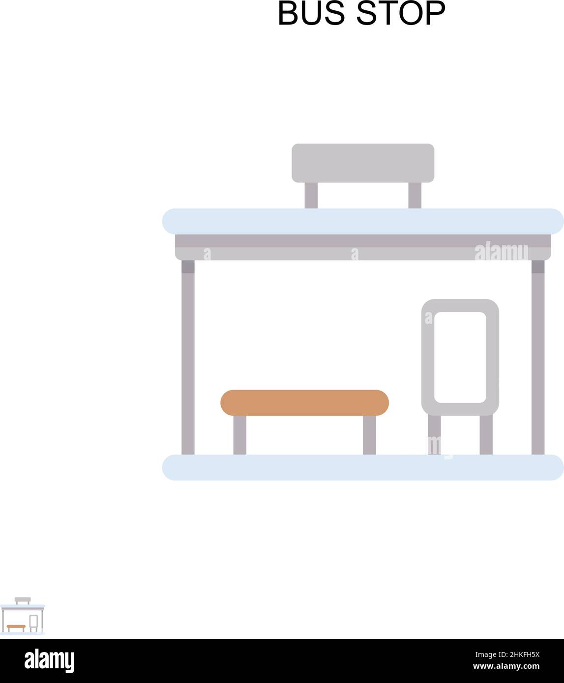 Bus stop Simple vector icon. Illustration symbol design template for ...