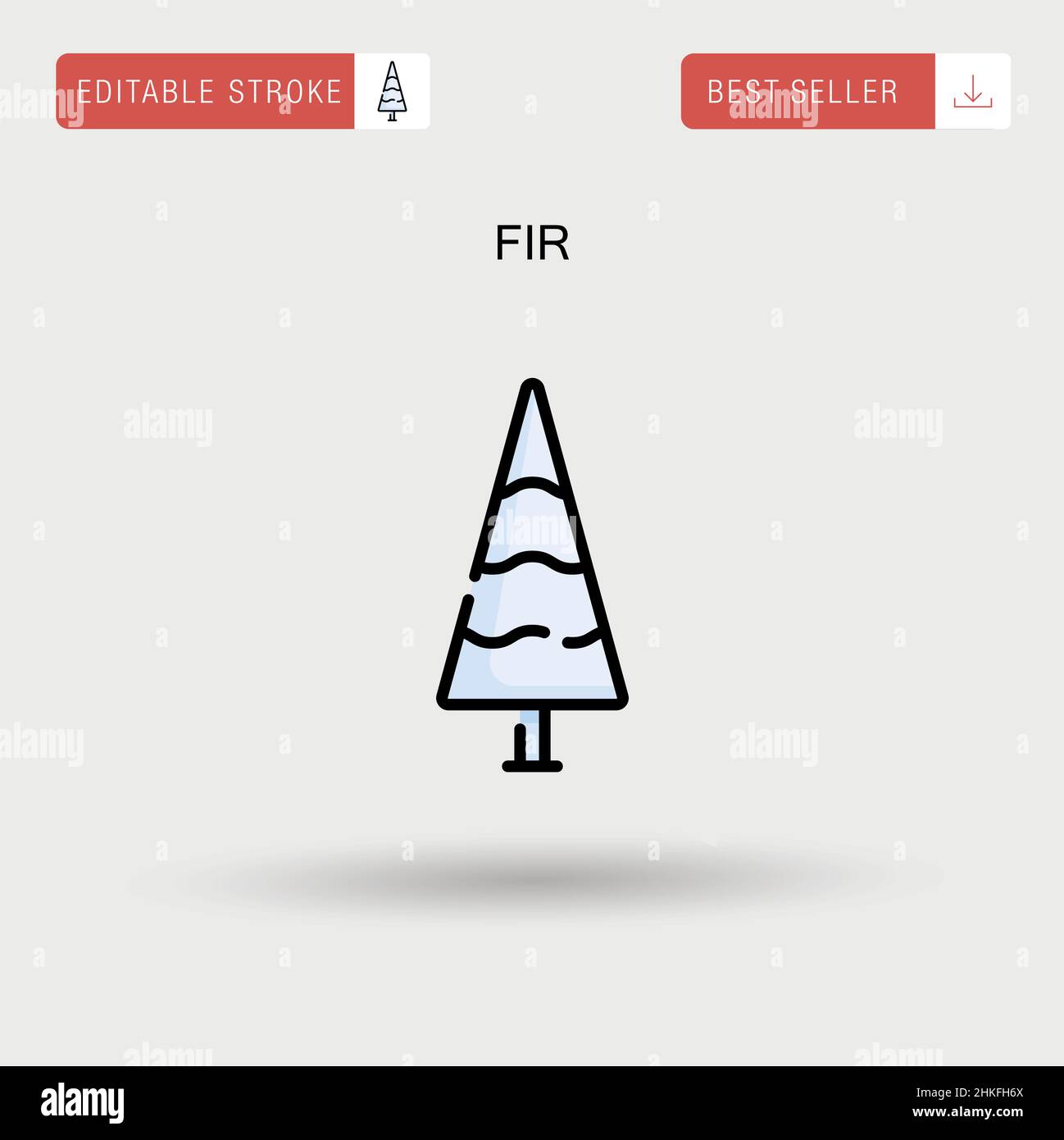 Fir Simple vector icon Stock Vector Image & Art - Alamy