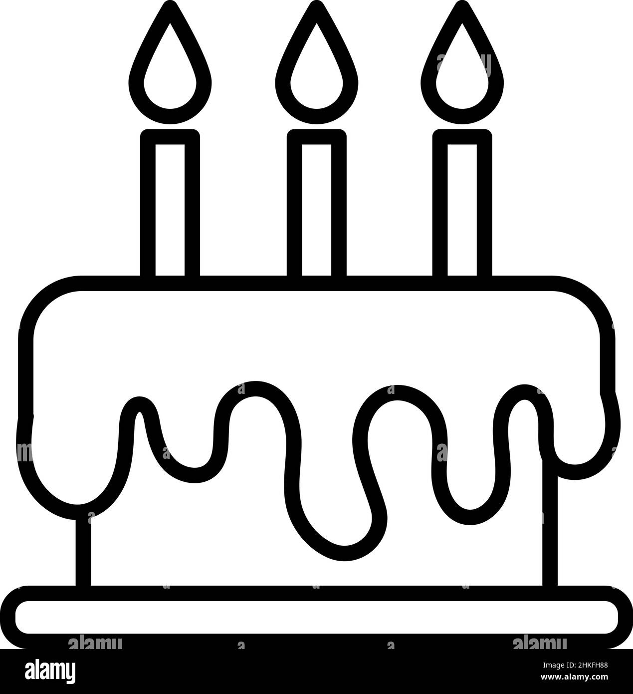 Event cake icon outline Stock Vector Images - Alamy