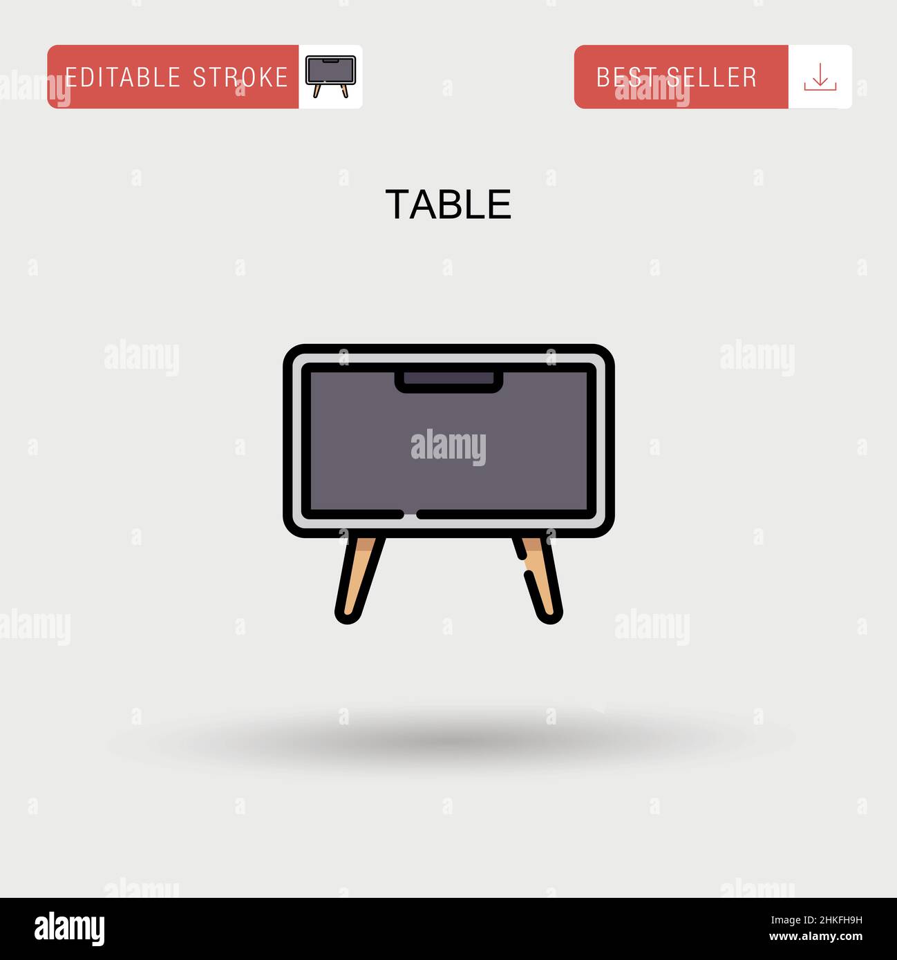 Table Simple vector icon Stock Vector Image & Art - Alamy