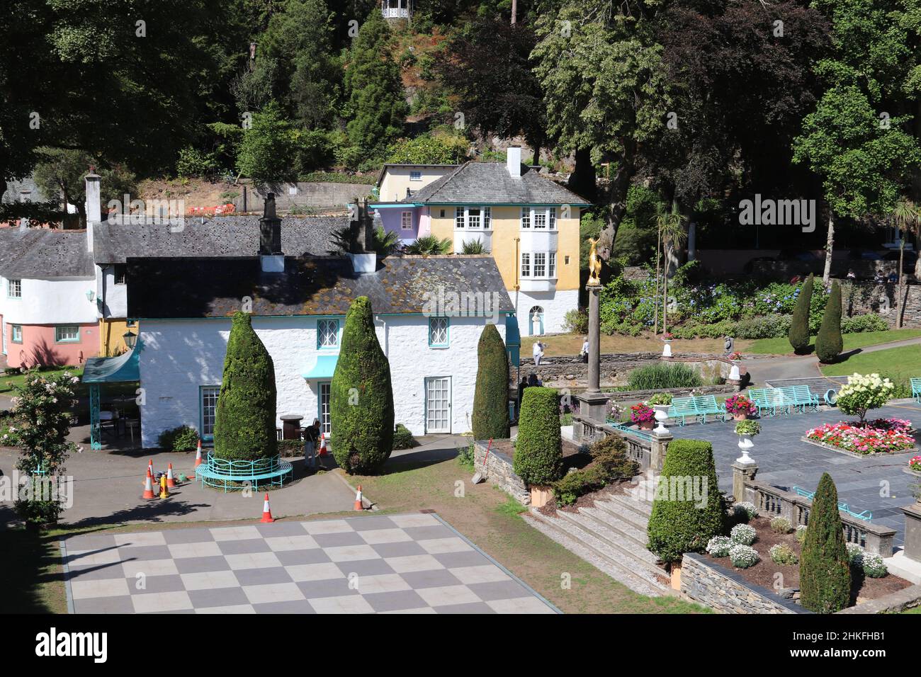 Portmeirion is a Italian style village in Gwynedd North Wales Stock ...