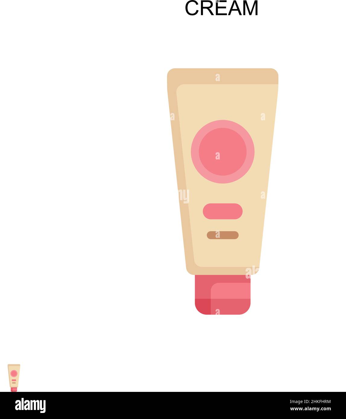 Cream Simple vector icon. Illustration symbol design template for web ...