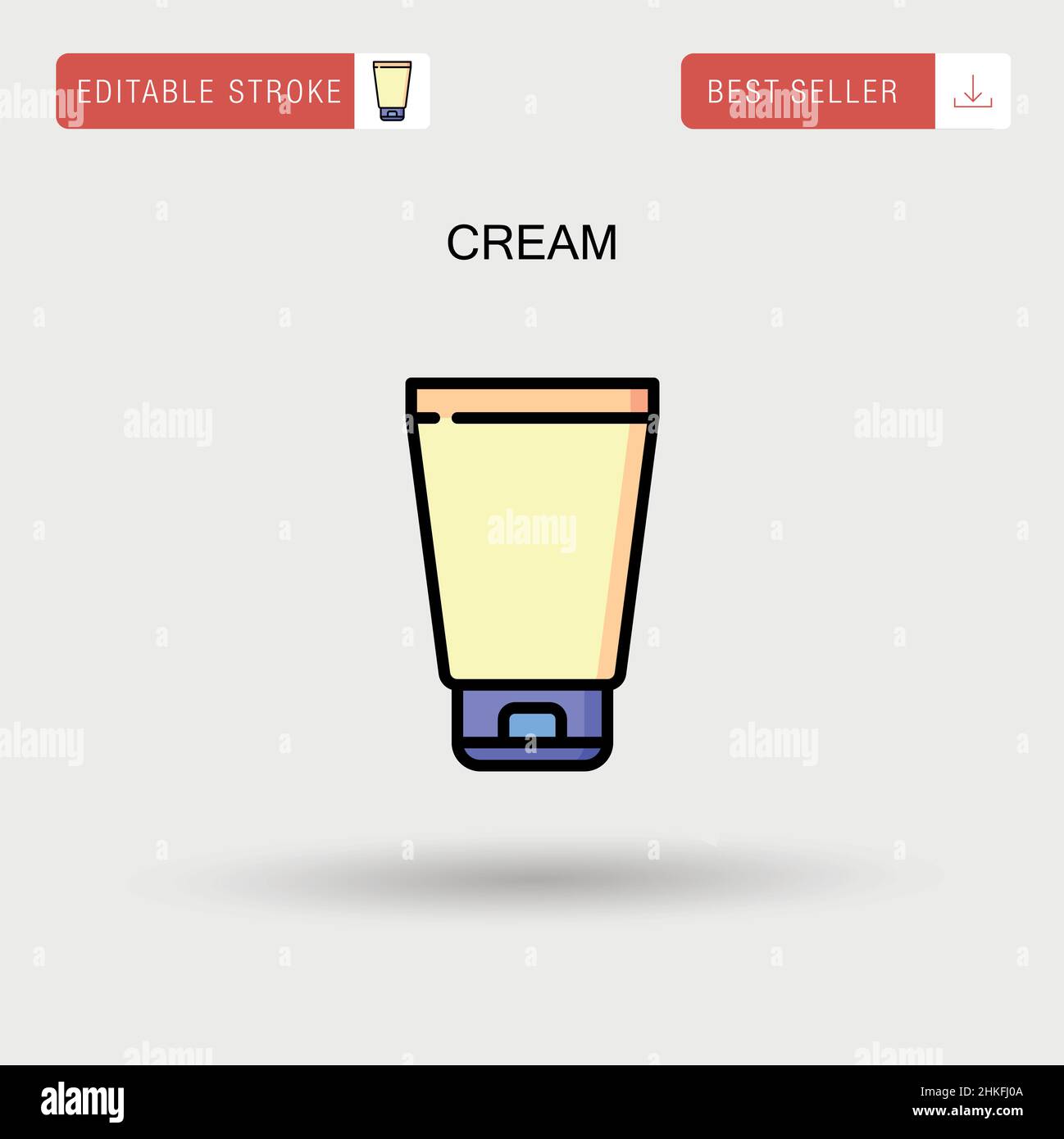 Cream Simple vector icon Stock Vector Image & Art - Alamy
