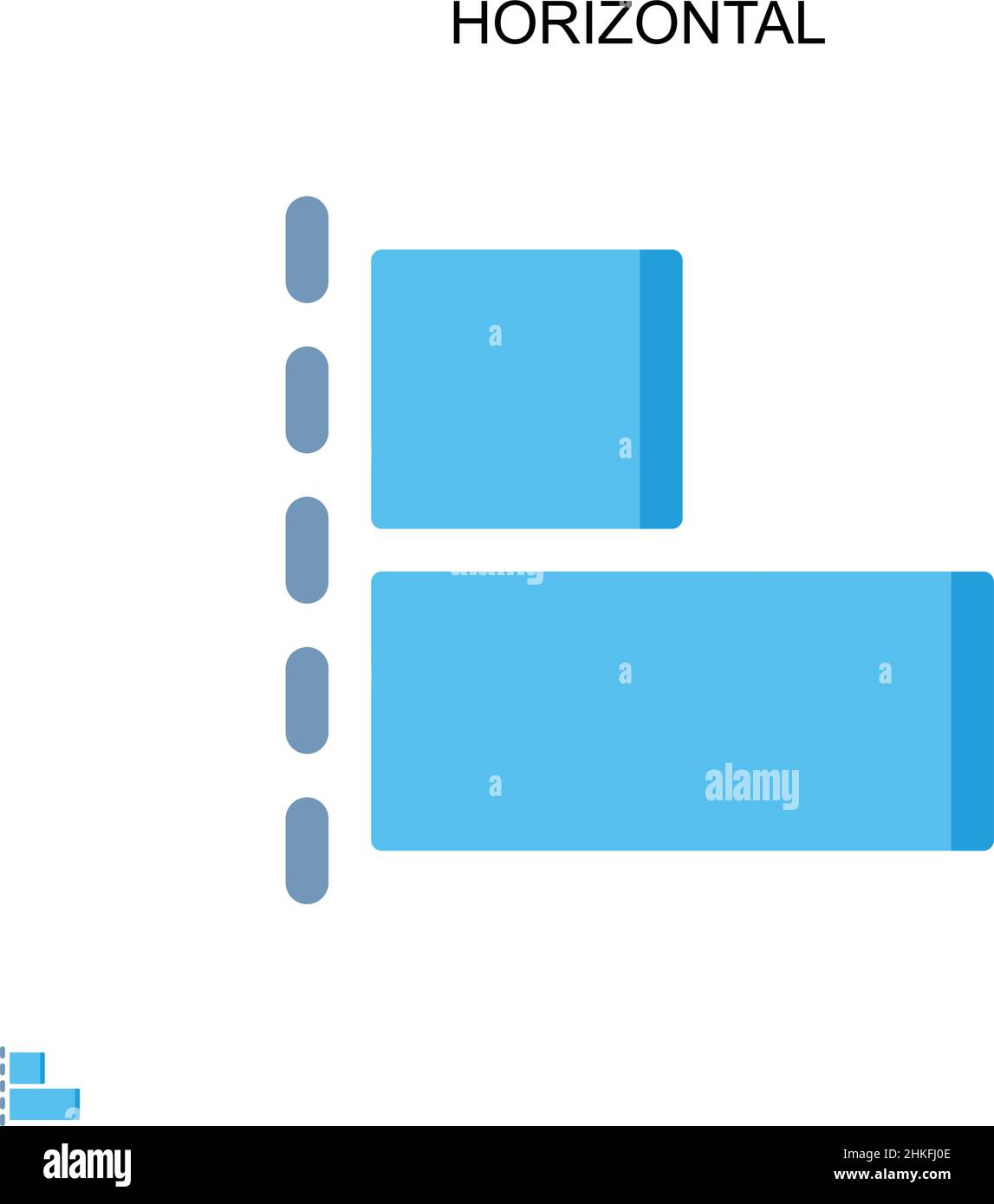 Horizontal Simple vector icon. Illustration symbol design template for ...