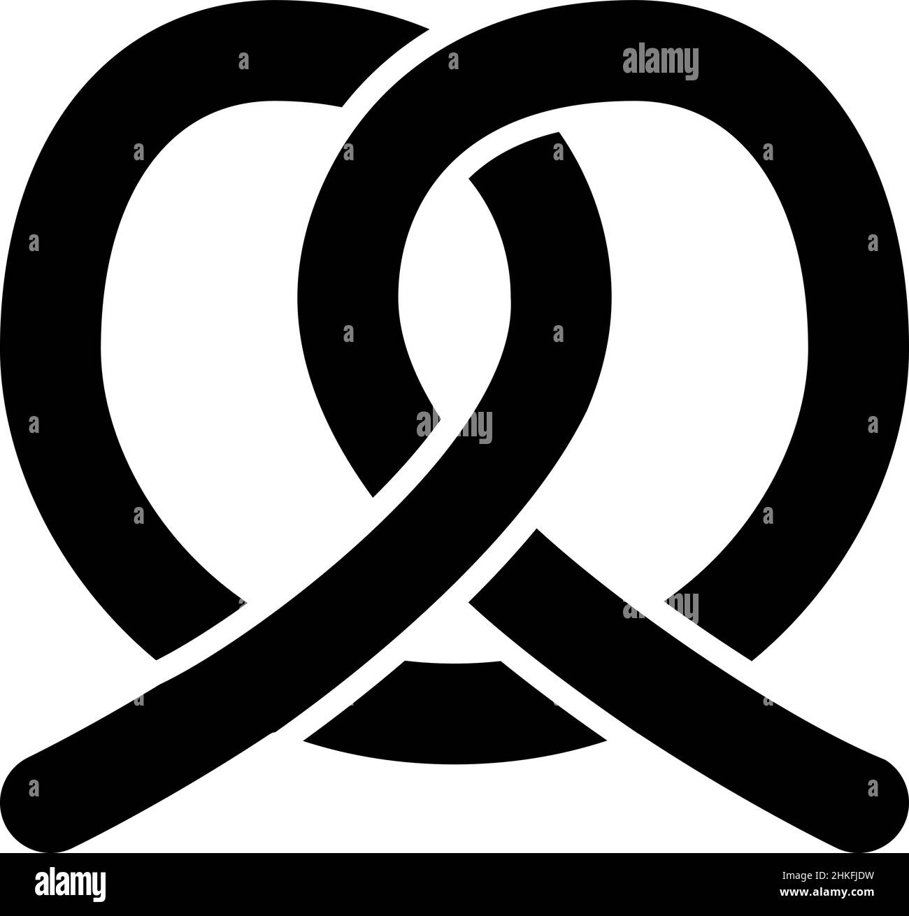 Pretzel isolated on white Black and White Stock Photos & Images - Alamy