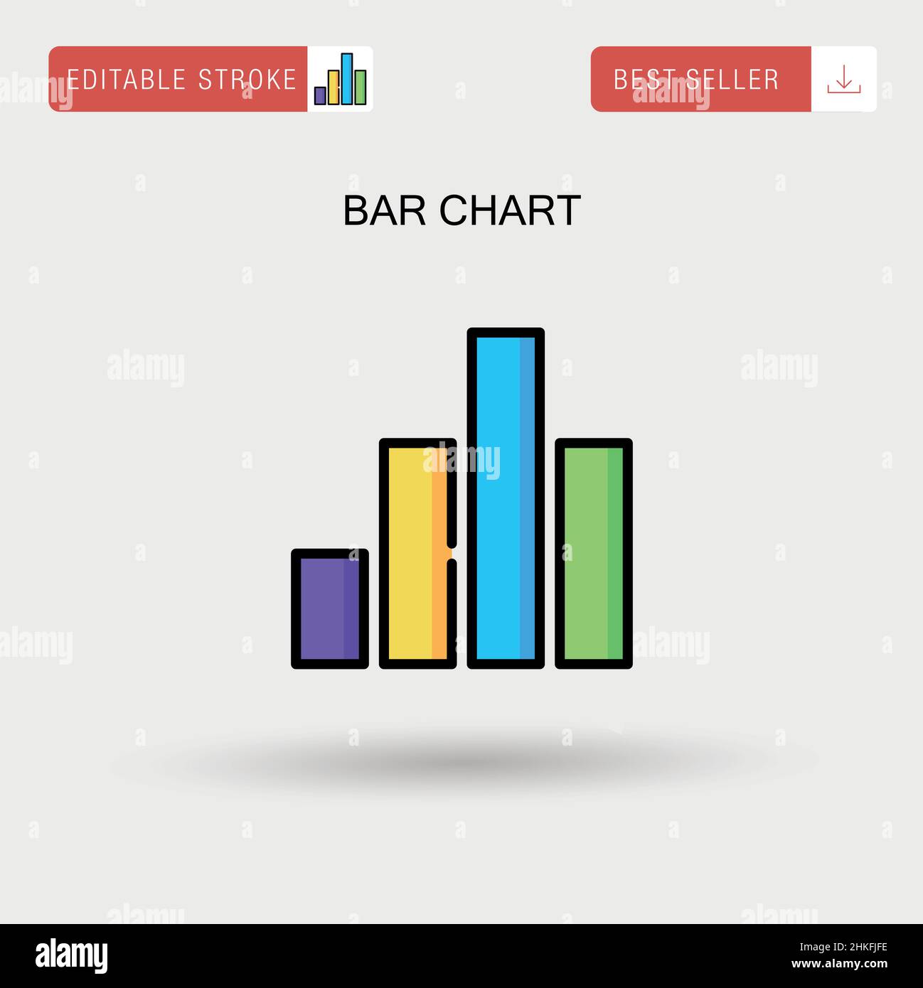 Bar chart Simple vector icon Stock Vector Image & Art - Alamy