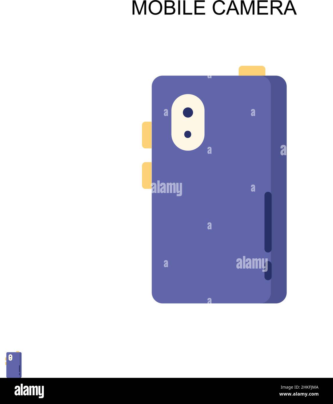 Mobile camera Simple vector icon. Illustration symbol design template ...