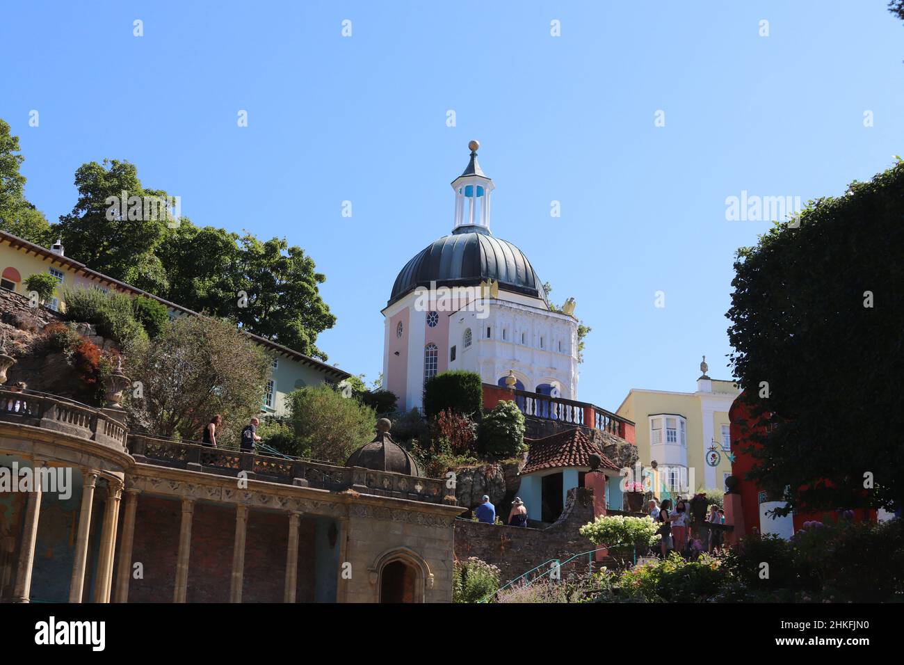 Portmeirion is a Italian style village in Gwynedd North Wales Stock ...