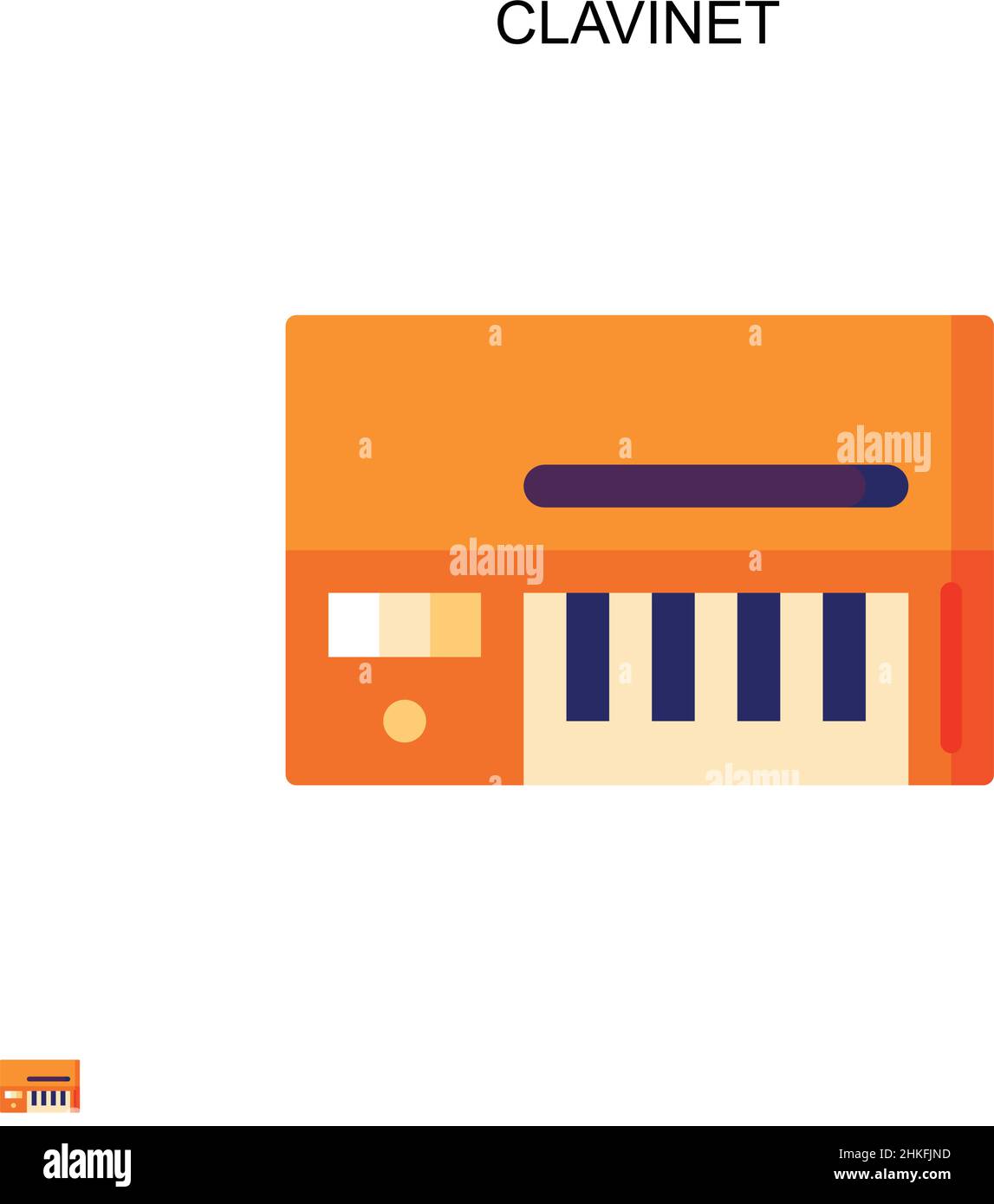 Clavinet Simple vector icon. Illustration symbol design template for ...