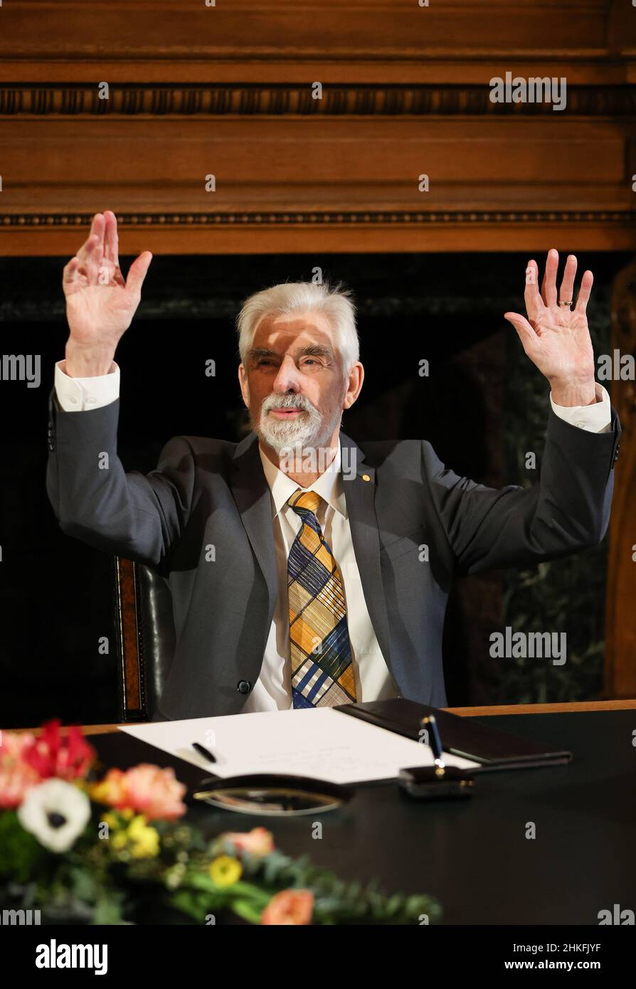 Hamburg, Germany. 04th Feb, 2022. Nobel laureate Klaus Hasselmann ...