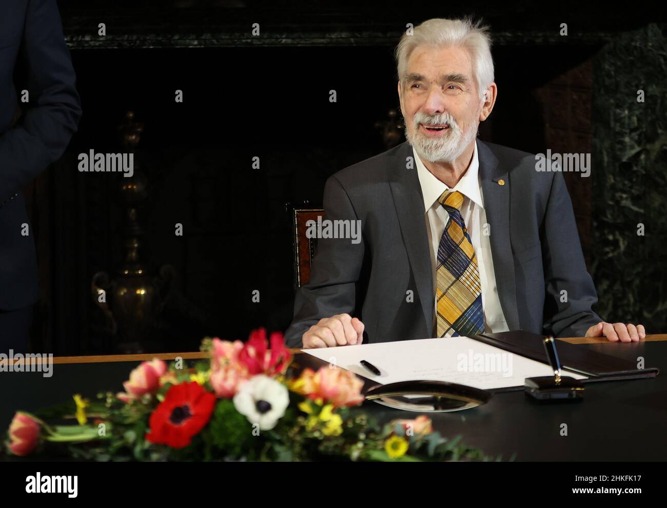 Hamburg, Germany. 04th Feb, 2022. Nobel laureate Klaus Hasselmann ...