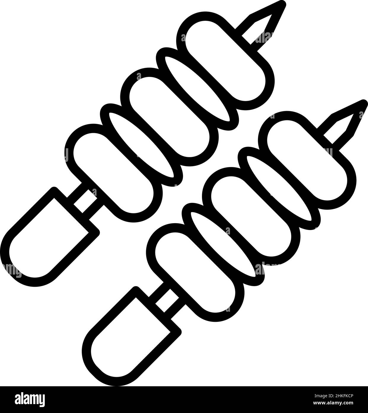 Kebab Outline Icon Food Vector Stock Vector Image & Art - Alamy