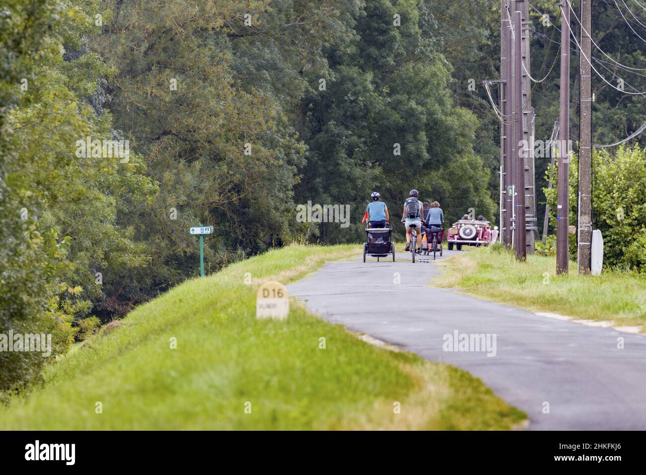 France, Indre-et-Loire, Loire valley listed as World Heritage by UNESCO, Loire cycle route ...