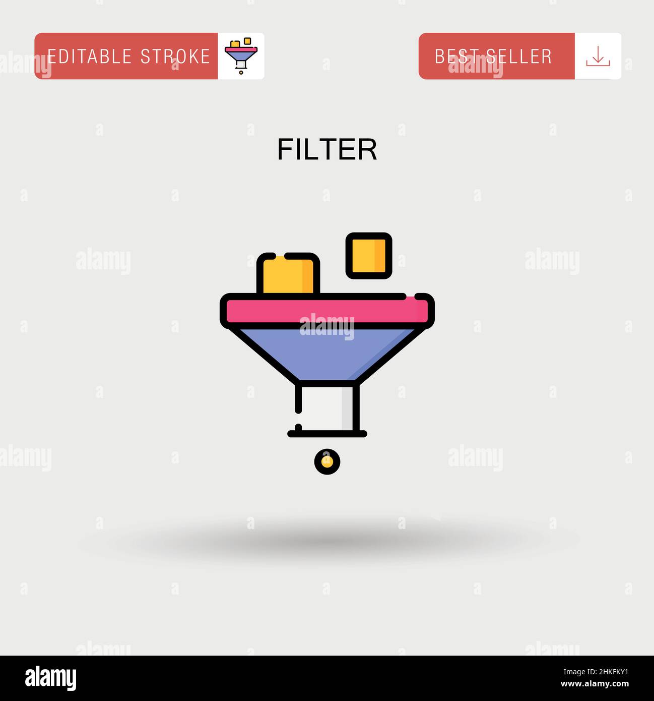 Filter Simple vector icon Stock Vector Image & Art - Alamy