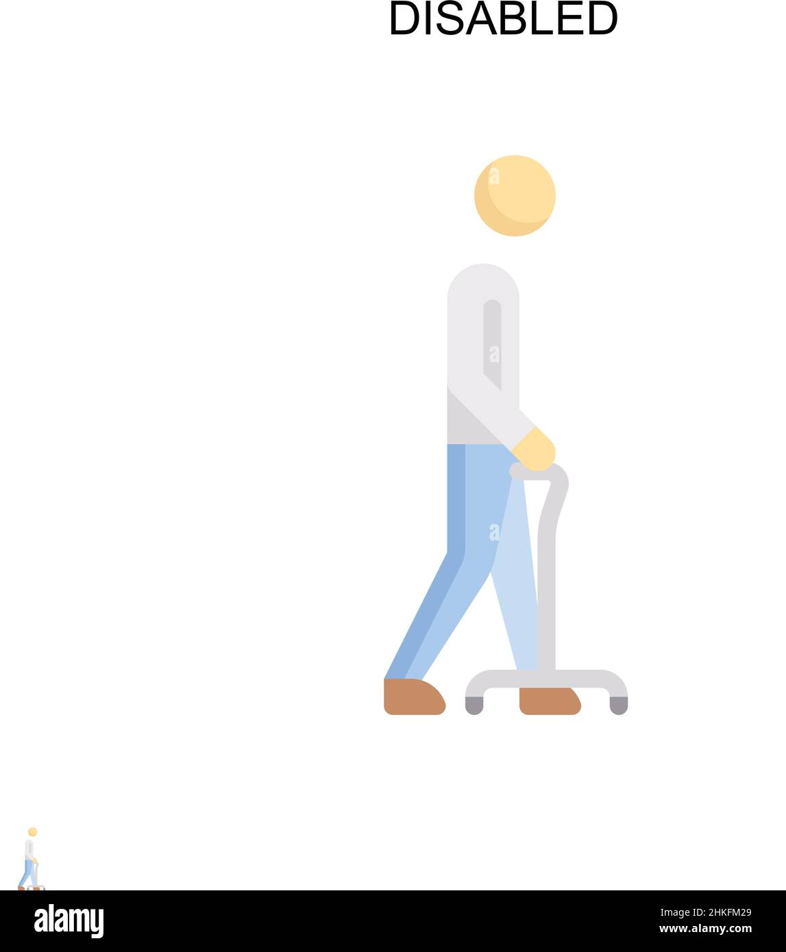 Disabled Simple vector icon. Illustration symbol design template for ...