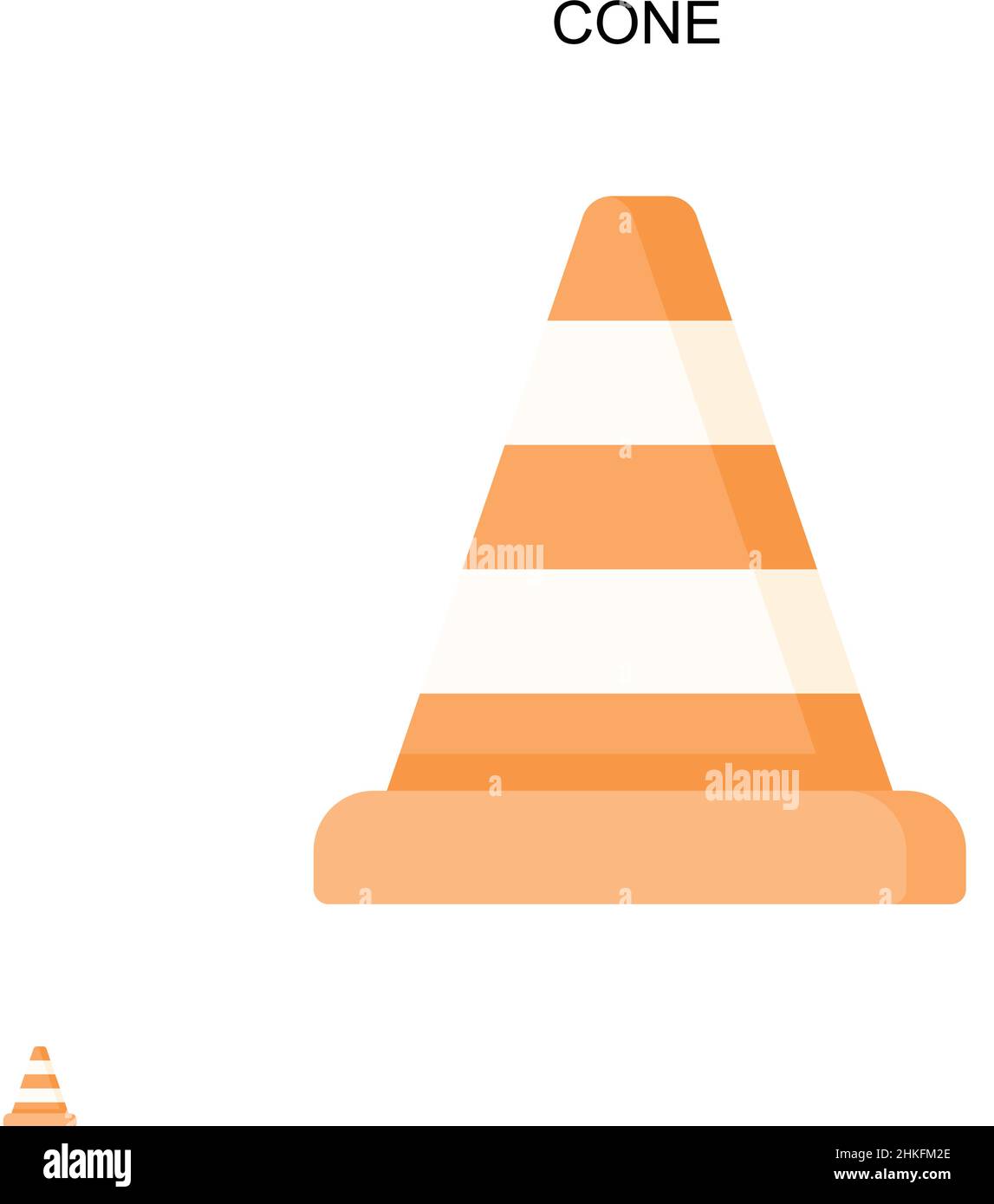 Cone Simple vector icon. Illustration symbol design template for web ...