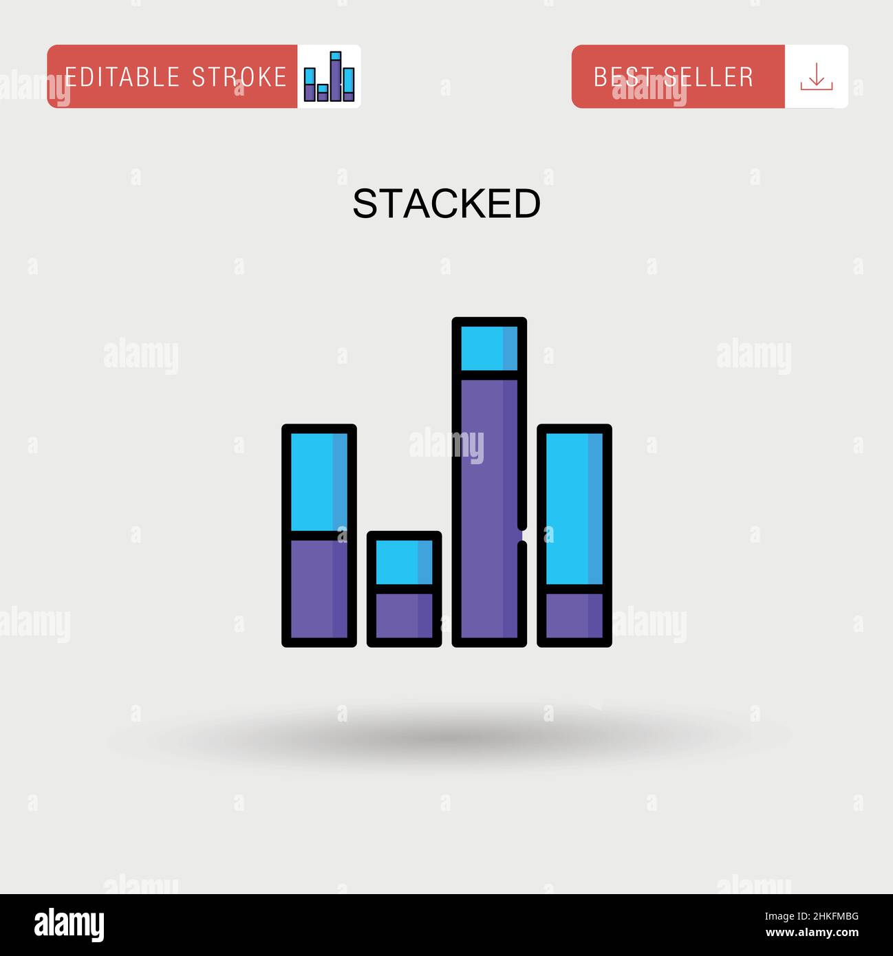 Stacked Simple vector icon Stock Vector Image & Art - Alamy