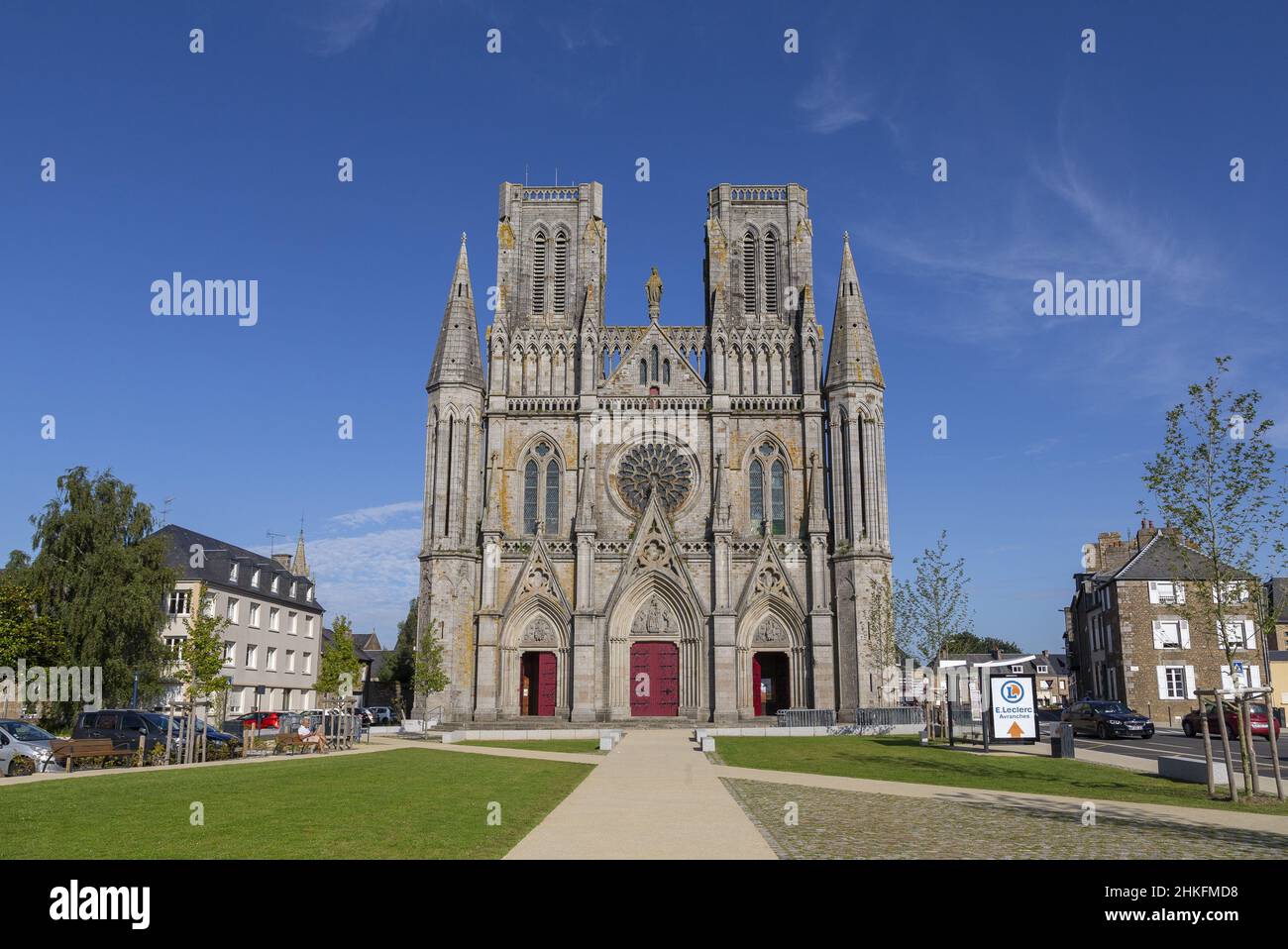 France, Manche, Avranches, the Notre-Dame-des-Champs church Stock Photo ...