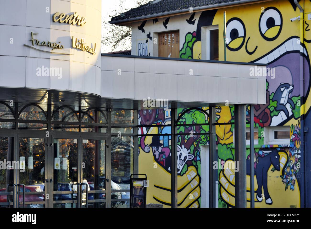 France, Haute Saone, Lure, Rue Albert Mathiez, Robin Bobin fresco by ...