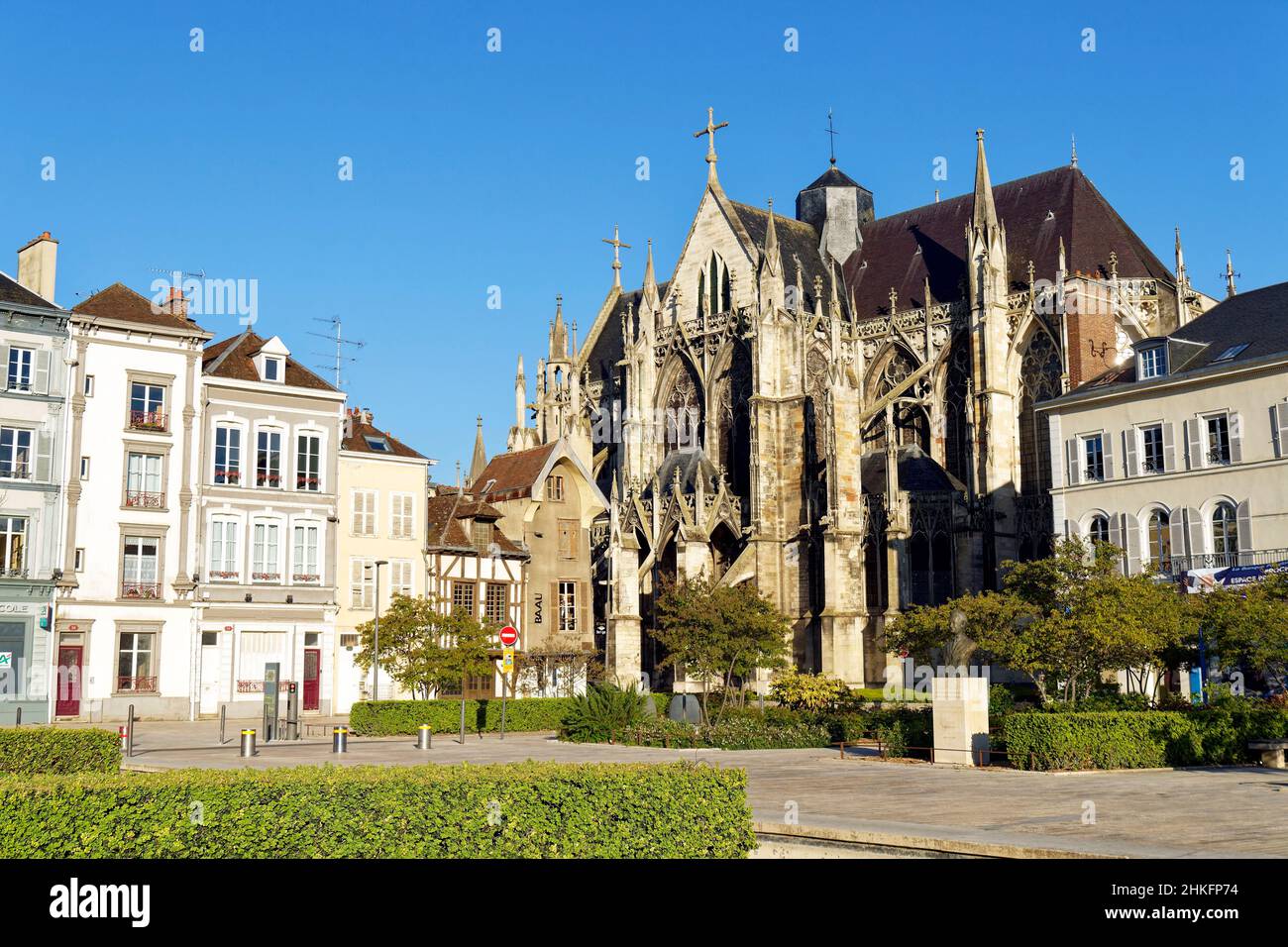 France, Aube, Troyes, place de la Liberation square and St Urbain ...