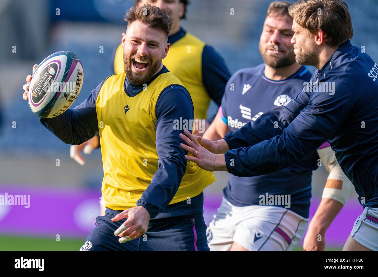 Scotland's Ali Price during a Captain's Run at Murrayfield, Edinburgh ...