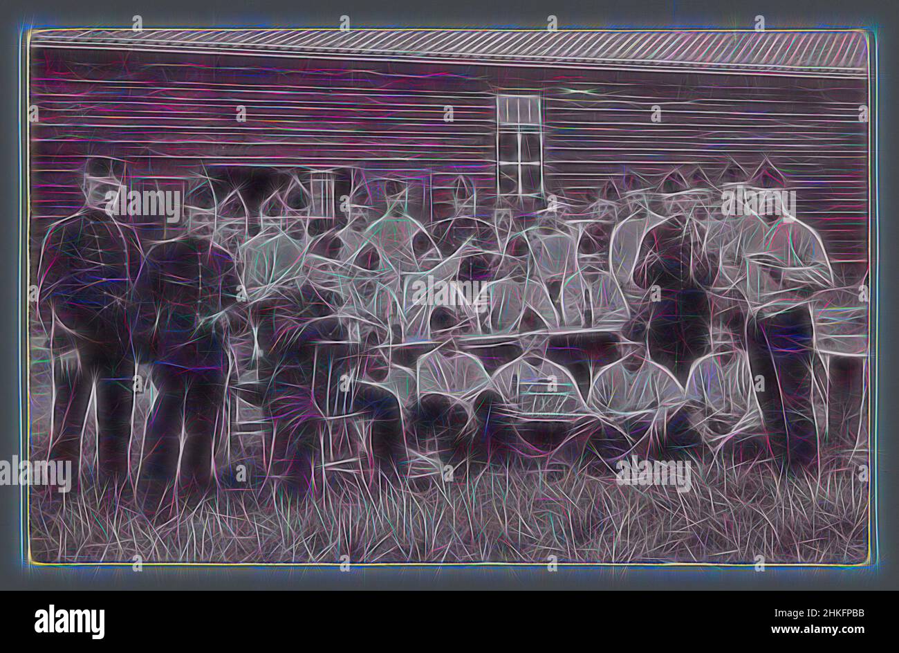 Inspired by Group portrait of unknown men in uniform in front of ...