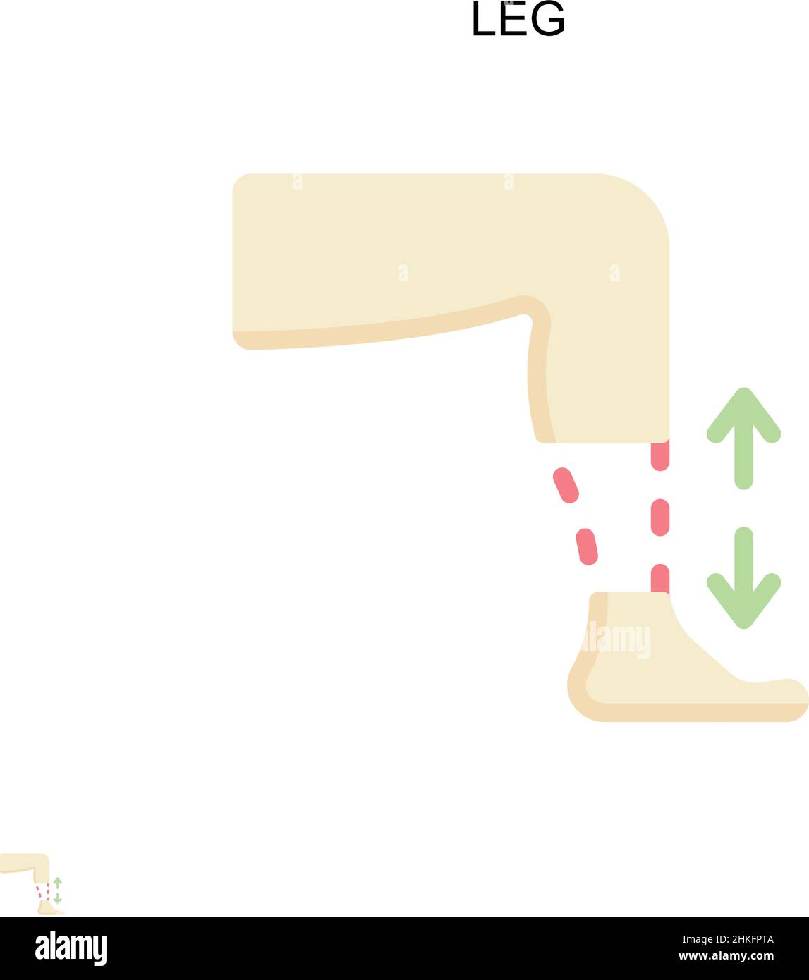 Leg Simple vector icon. Illustration symbol design template for web ...