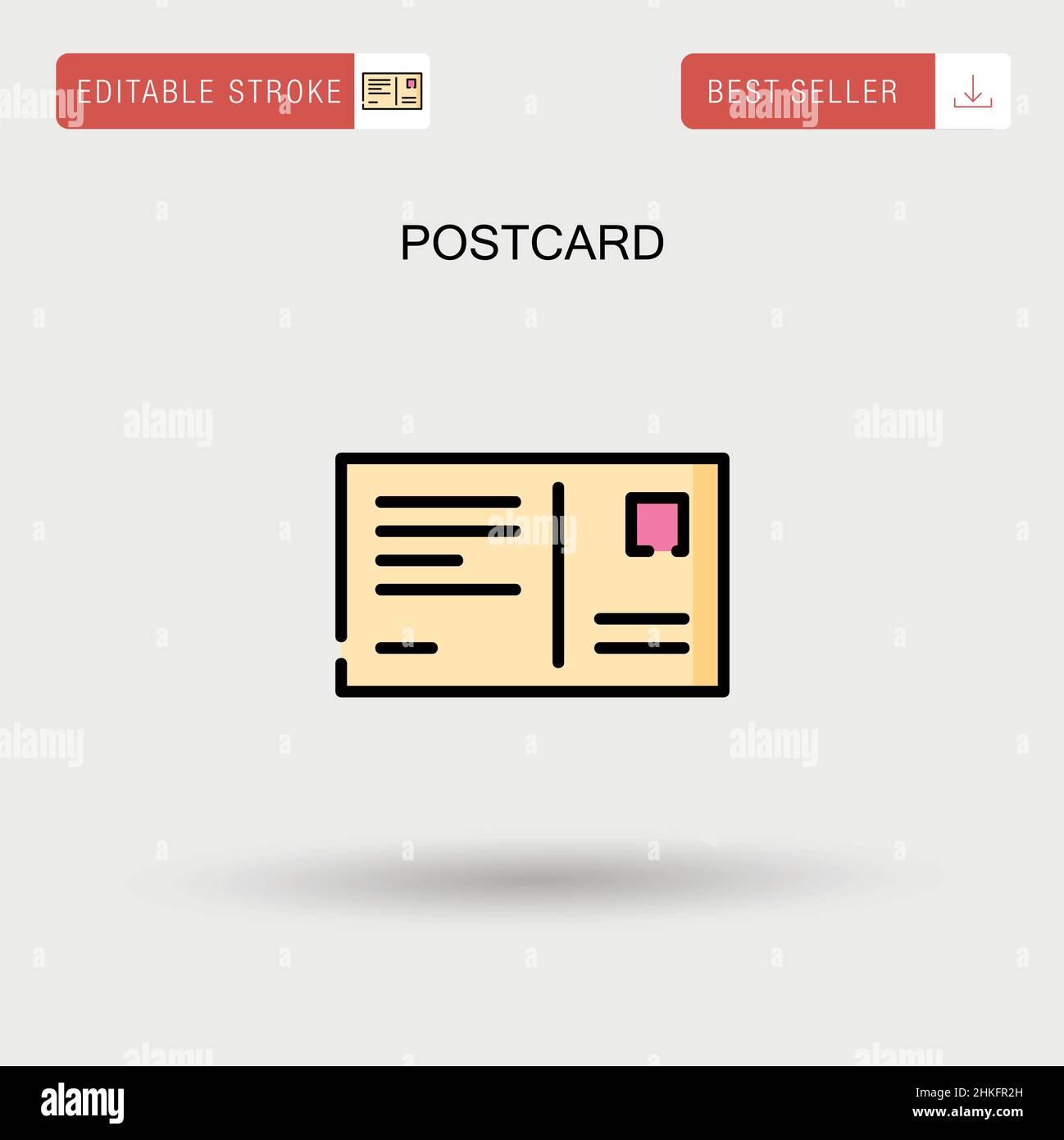 Postcard Simple vector icon Stock Vector Image & Art - Alamy