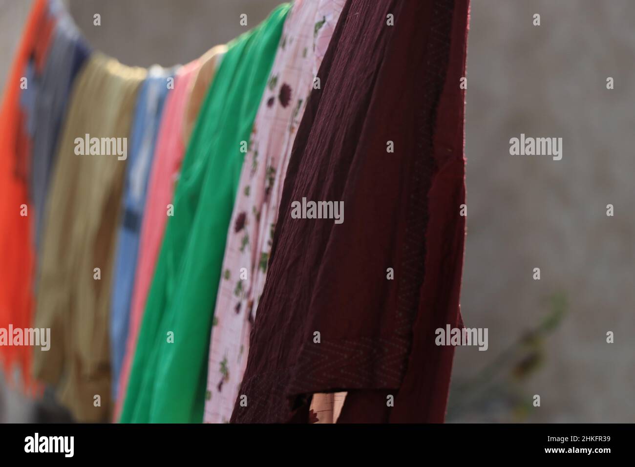 clothe drying in sunlight Stock Photo - Alamy