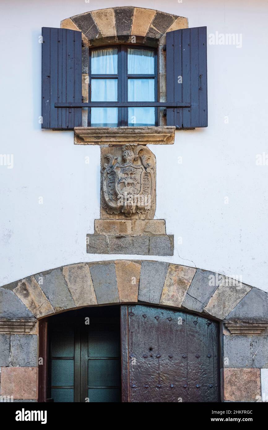 Spain, Navarre, Burguete (Auritz), village on the Camino Francés ...