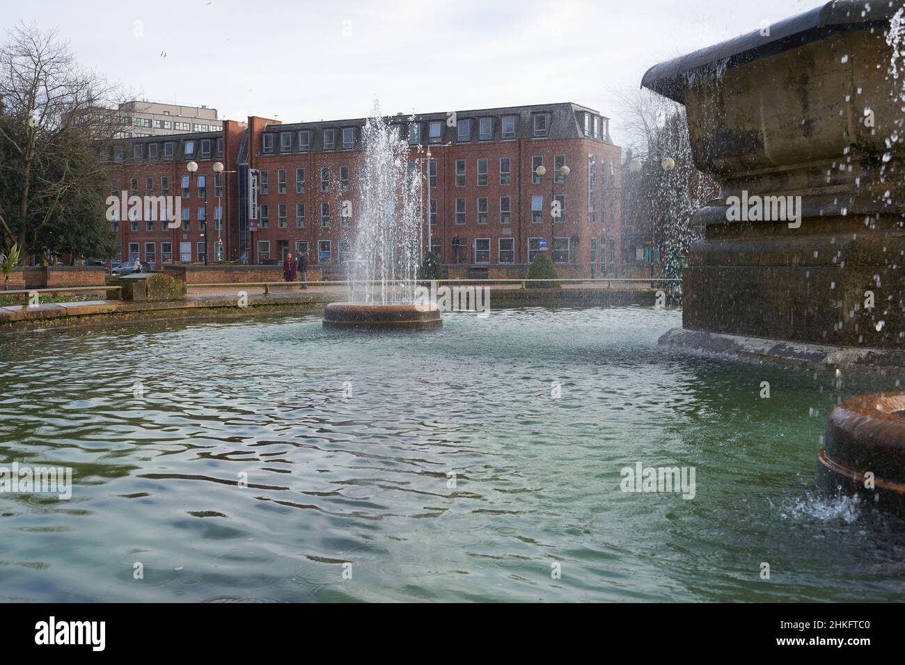 City center water feature example Stock Photo - Alamy