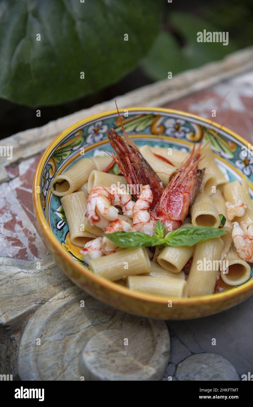 Italy, Sicily, Taormina, San Domenico palace hotel, dish of rigatoni ...