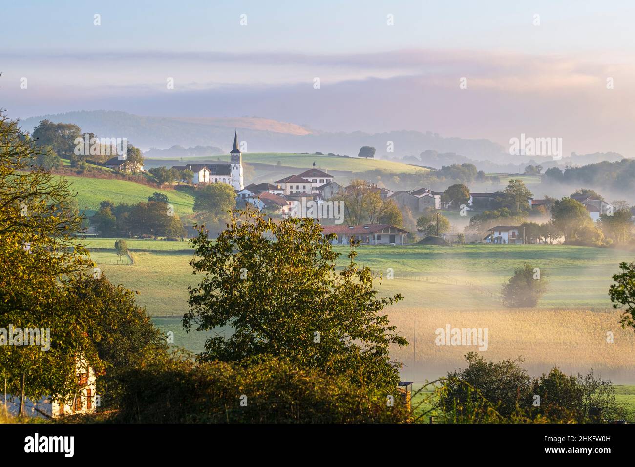 France, Pyrenees-Atlantiques, Ostabat-Asme, stage on the Via ...