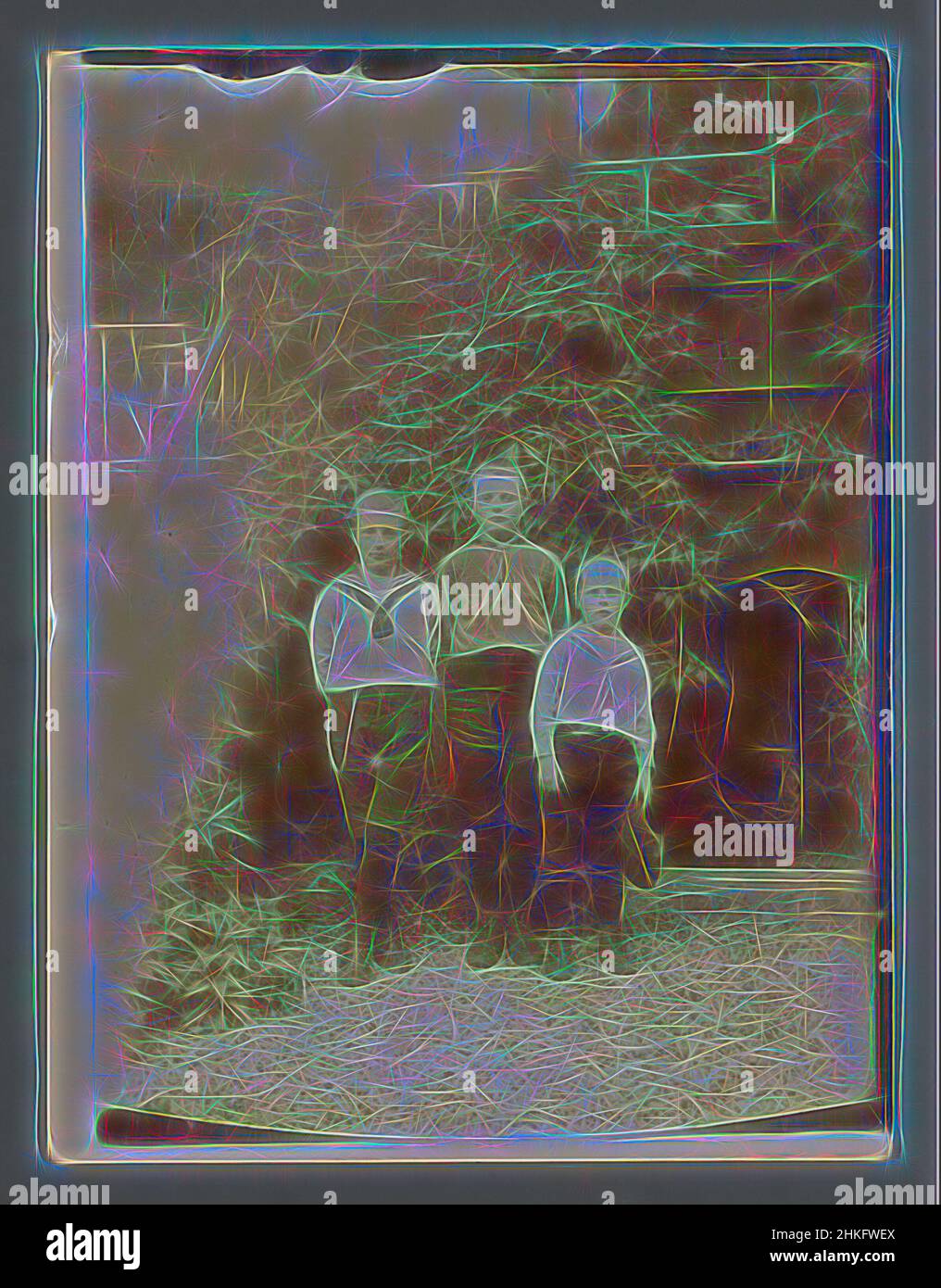 Inspired by Portrait of three unknown boys in a garden, Netherlands, c ...