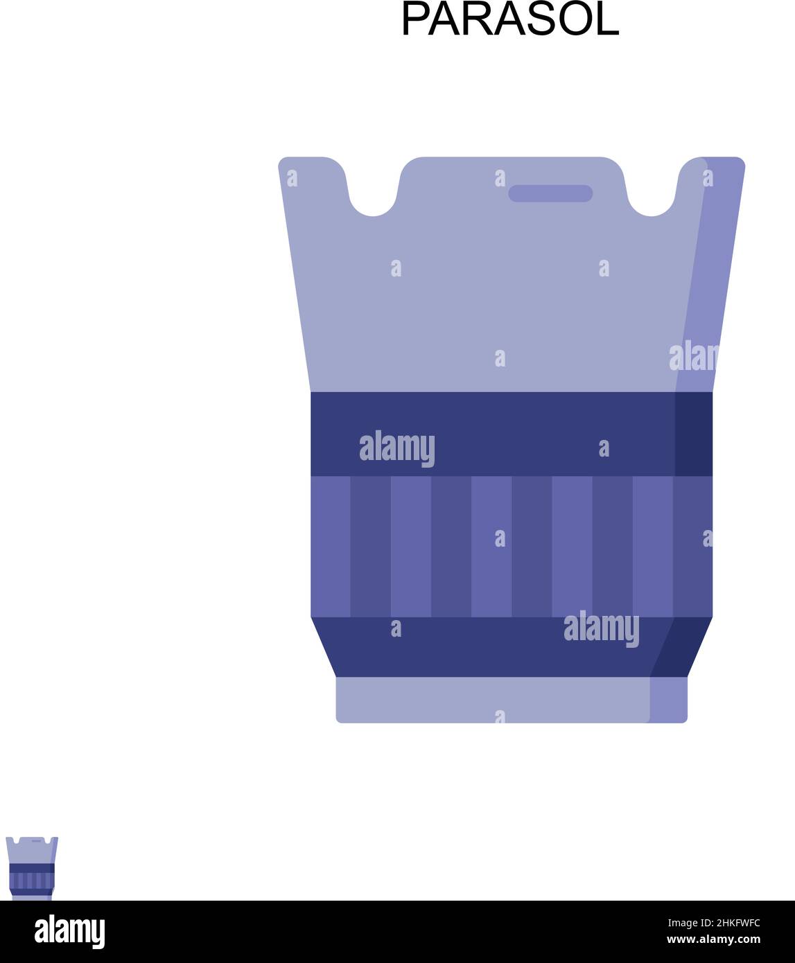 Parasol Simple vector icon. Illustration symbol design template for web ...